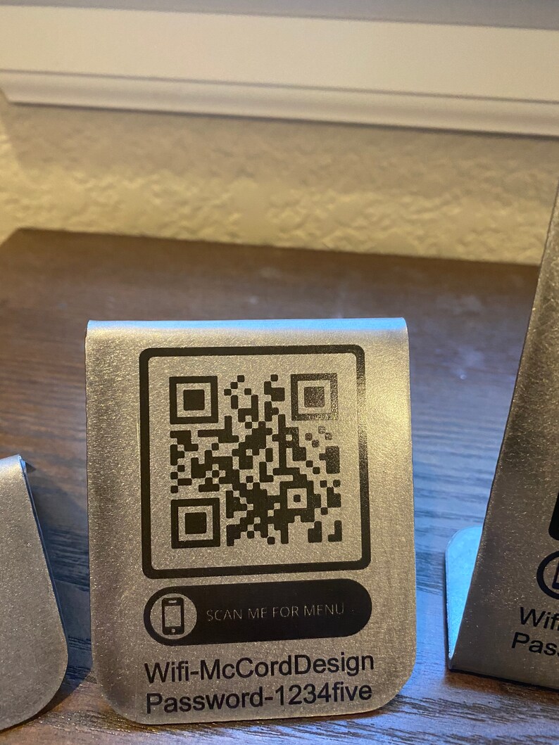 Metal QR Codes-business Logo Restaurants Menu QR Code - Etsy