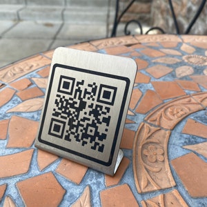Metal QR Codes-business Logo Restaurants Menu QR Code - Etsy