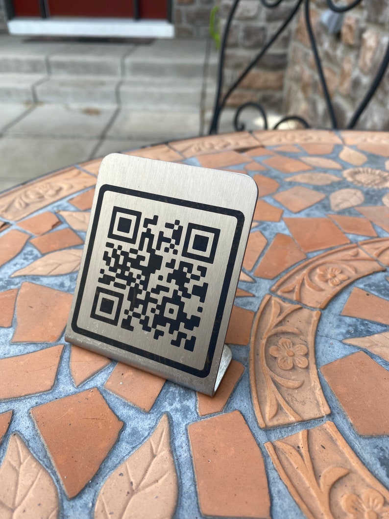 Metal QR Codes-business Logo Restaurants Menu QR Code - Etsy