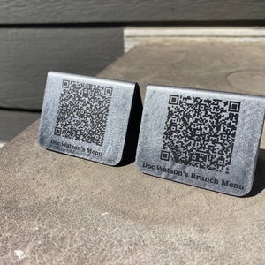 Metal QR Codes-business Logo Restaurants Menu QR Code - Etsy