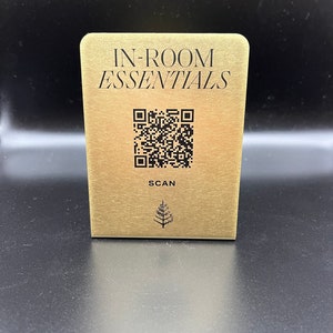 Brass QR Codes High-end Hotels Restaurants Venues Etc. - Etsy