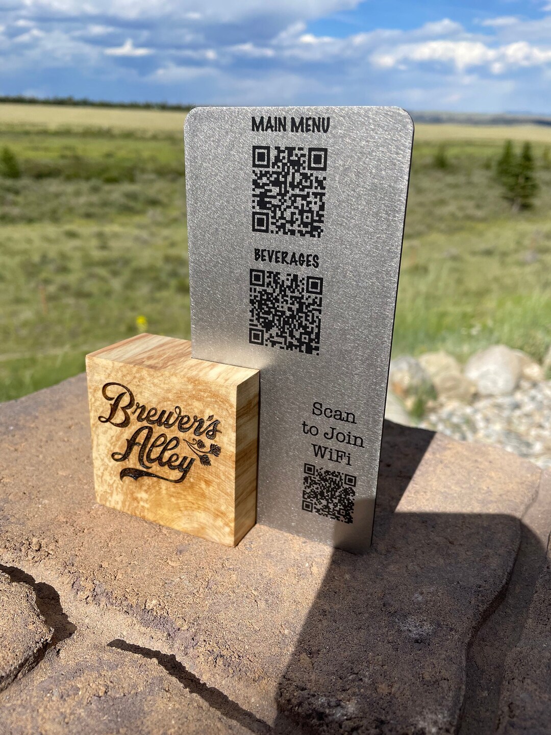 Metal & Wood QR Stands, Restaurants, Hotels, Menus, Personalized - Etsy