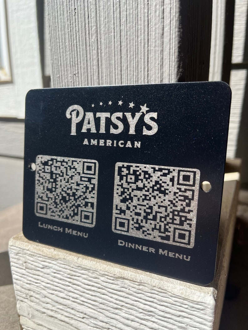 Metal QR Codes-business Logo Restaurants Menu QR Code - Etsy