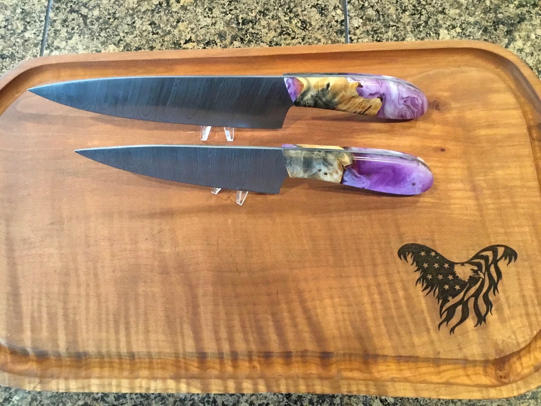 Beautiful Damascus Chef Gift Box Set - Etsy