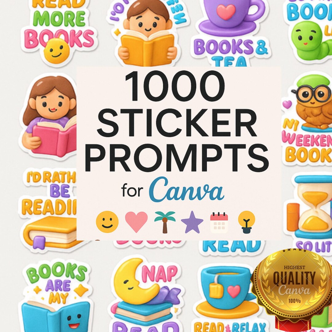 1000 Sticker Prompts for Canva: Etsy Shop Ideas (PDF Download) - Etsy