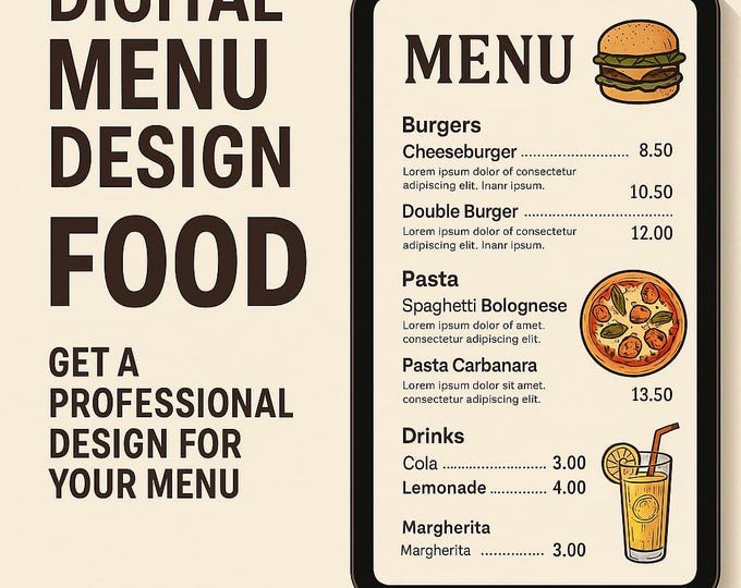 Animated Food Menu for Restaurants, Restaurant Menu Animation, Custom ...