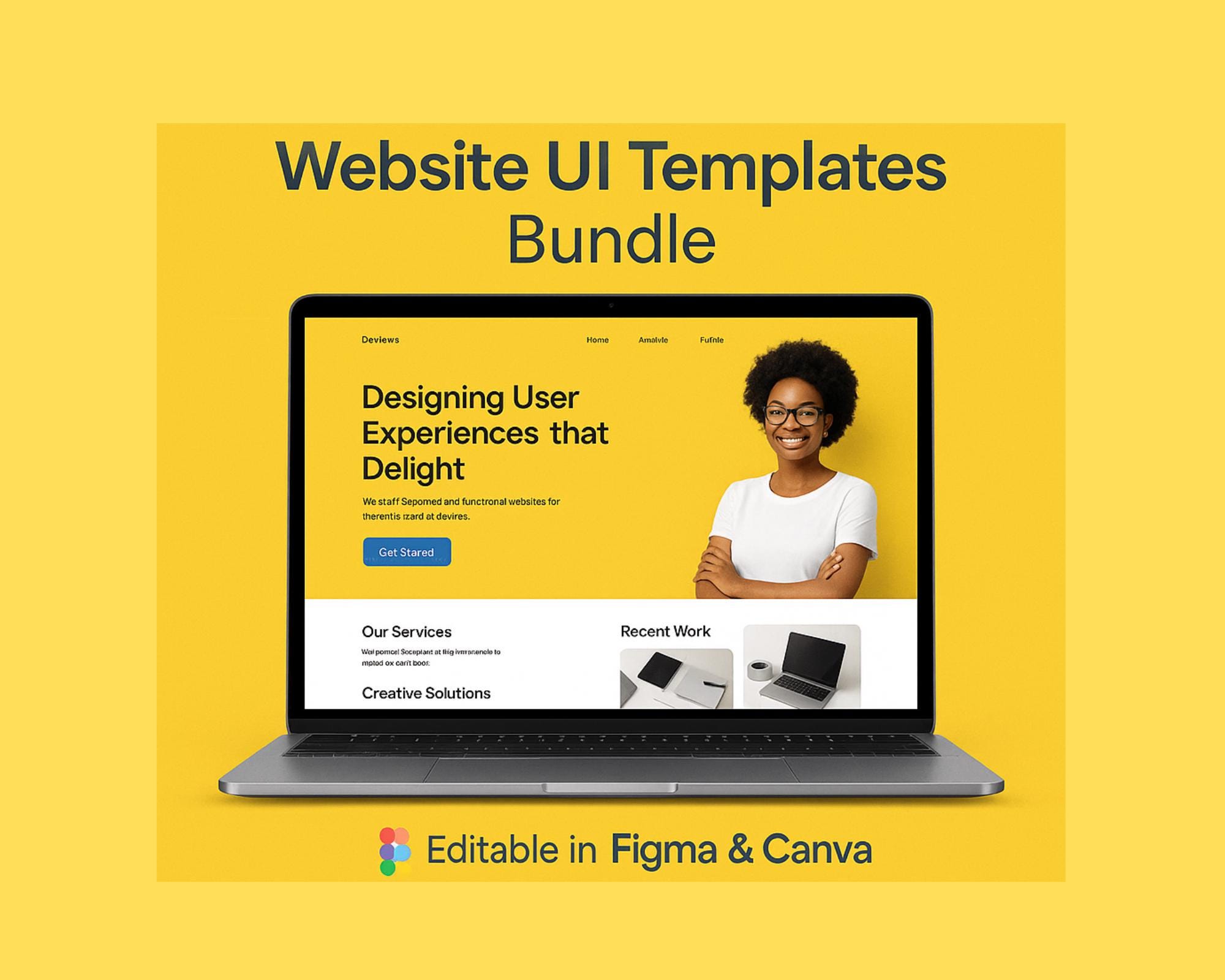 Mega UI Website Templates Bundle - Figma & Canva Compatible - Etsy