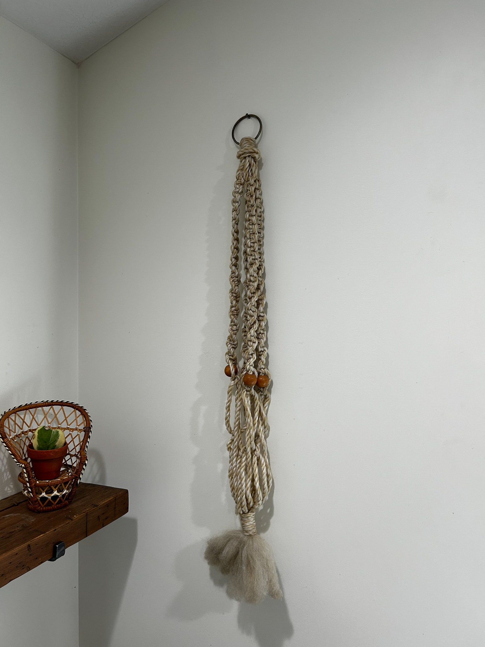 Vintage Macrame Hanger - Etsy
