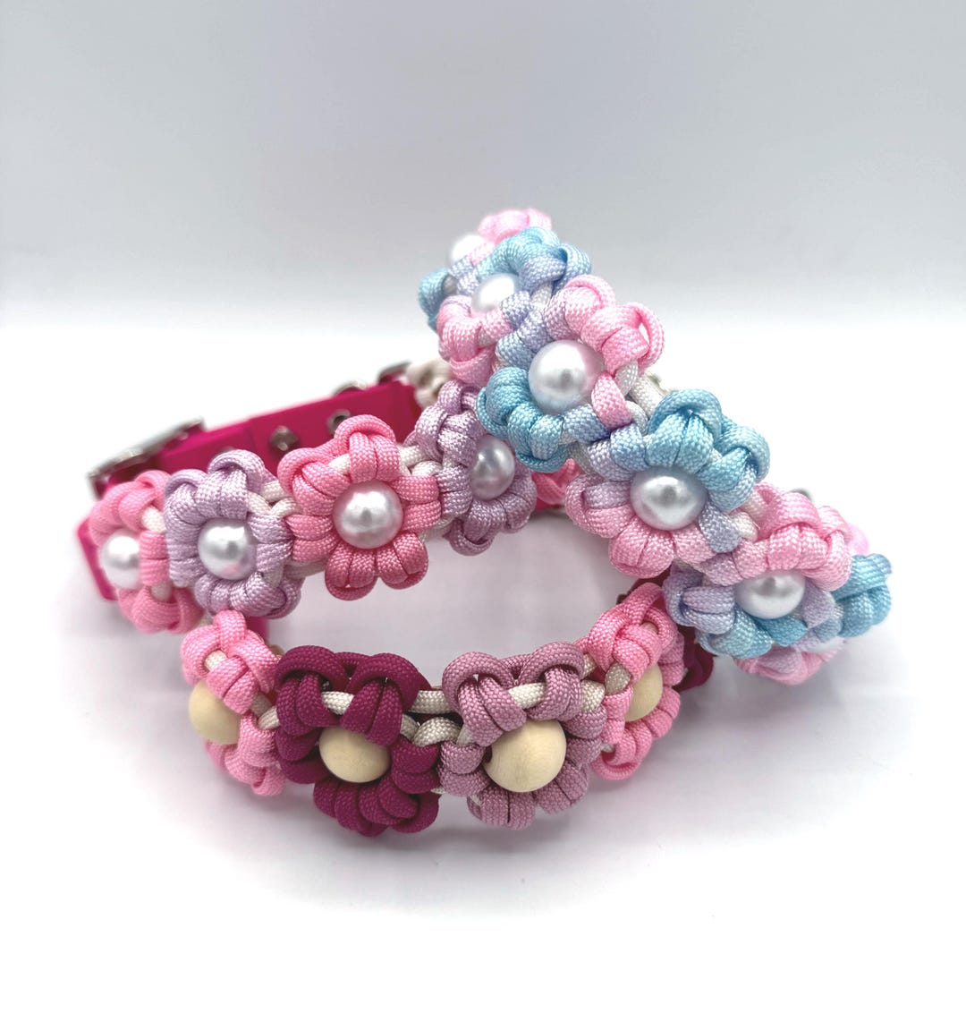 12 - 15 Inch Pre-made Flower Collars With Biothane - Etsy