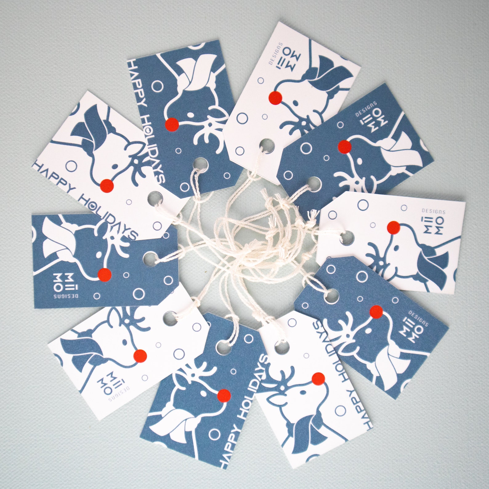 Christmas Holiday Gift Tags, Reindeer Gift Tags, Gift Wrapping, Gift ...