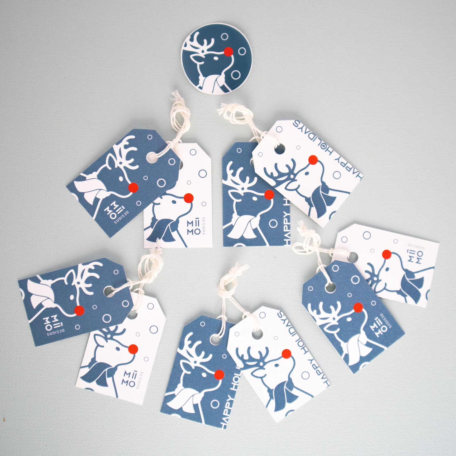 Christmas Holiday Gift Tags, Reindeer Gift Tags, Gift Wrapping, Gift ...