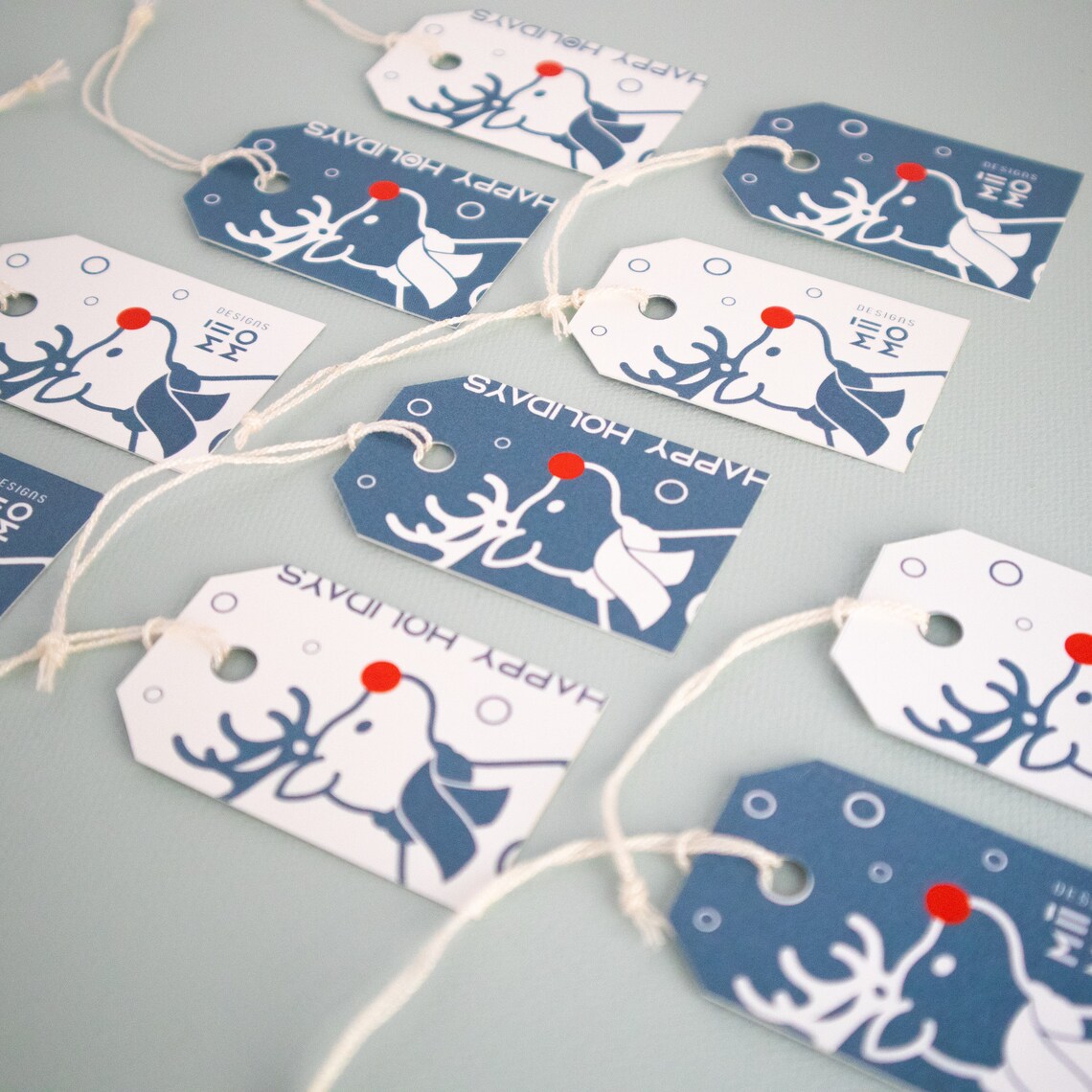 Christmas Holiday Gift Tags, Reindeer Gift Tags, Gift Wrapping, Gift ...