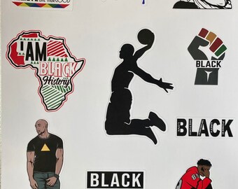 Black Man Stickers | Etsy