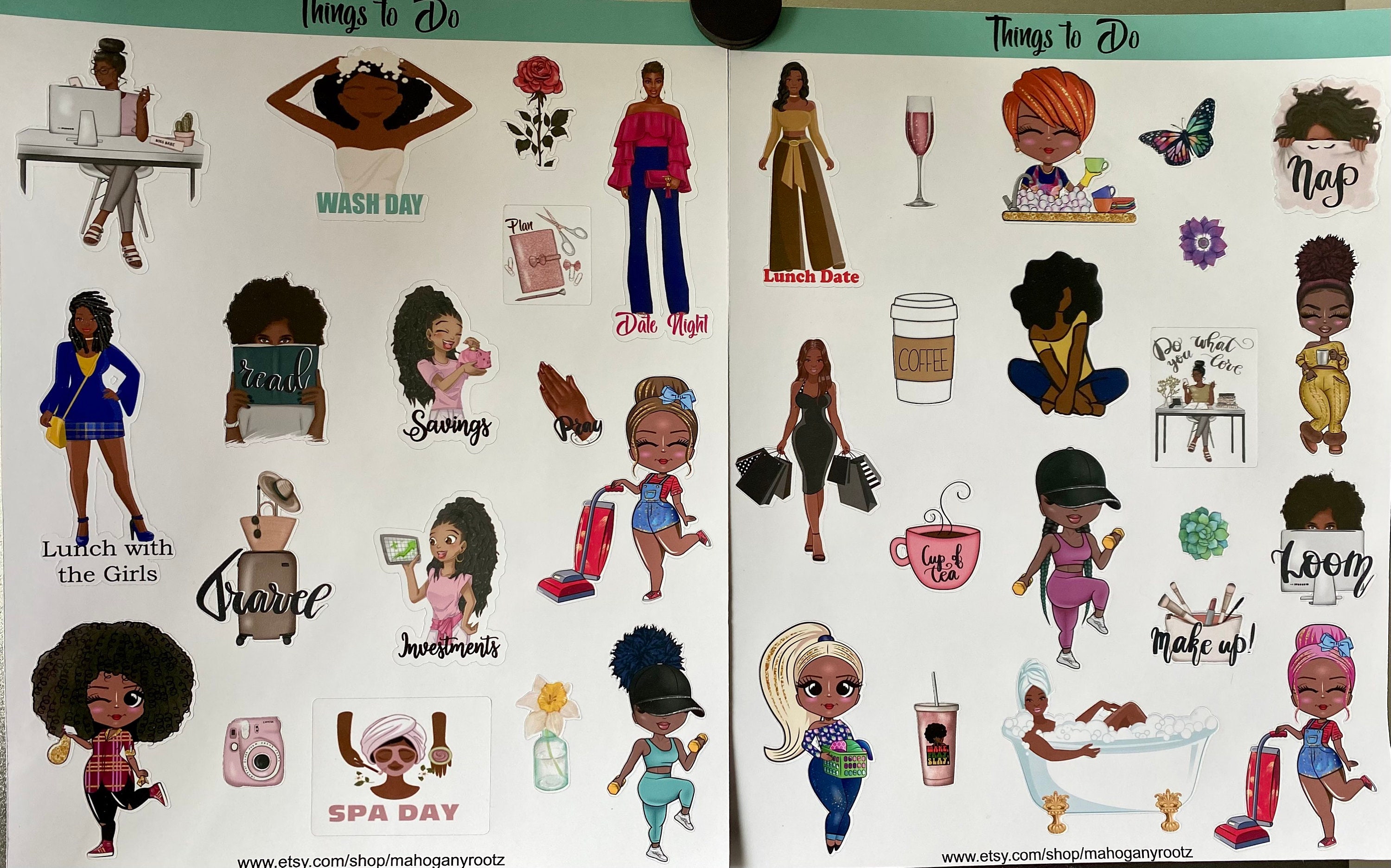 African American Stickers Things to Do Stickersblack Girl - Etsy