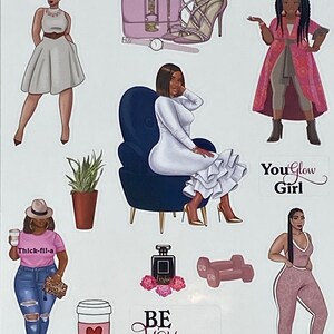 Curvy Girl Bundle Stickersafrican American Stickersplanner ...