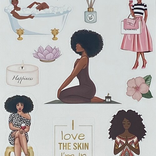 Self-care Stickers-set 2 self-love African American - Etsy