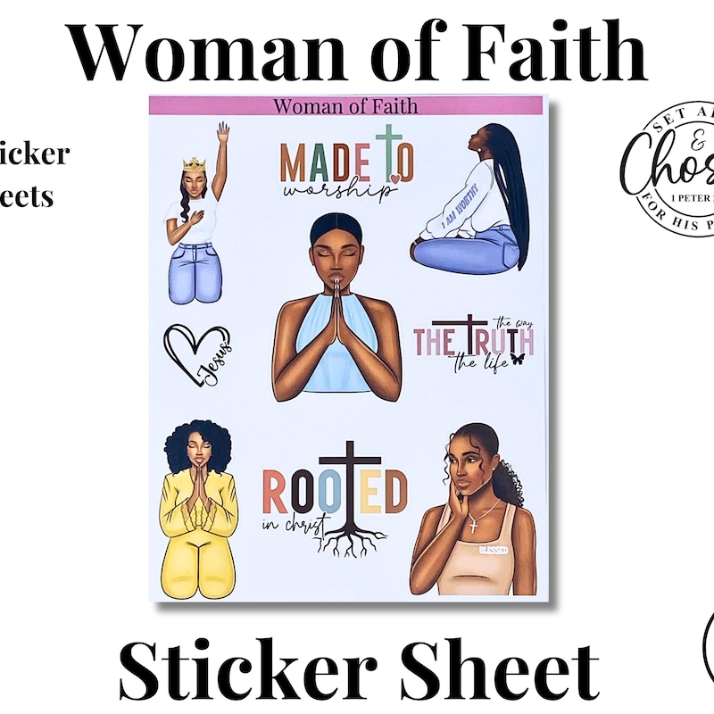 Black Women Church Stickers - Etsy