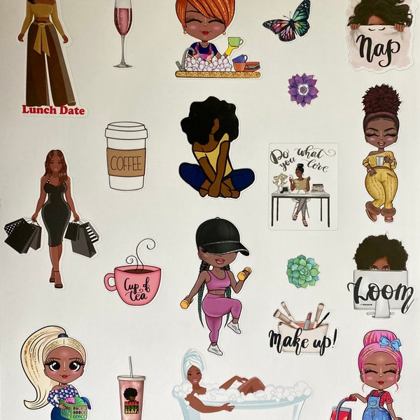 Black Girl Sticker - Etsy