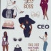 African American Boss Babe Sticker Bundle girl Bossblack - Etsy