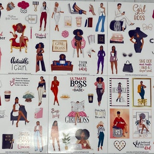 African American Boss Babe Sticker Bundle girl Bossblack - Etsy