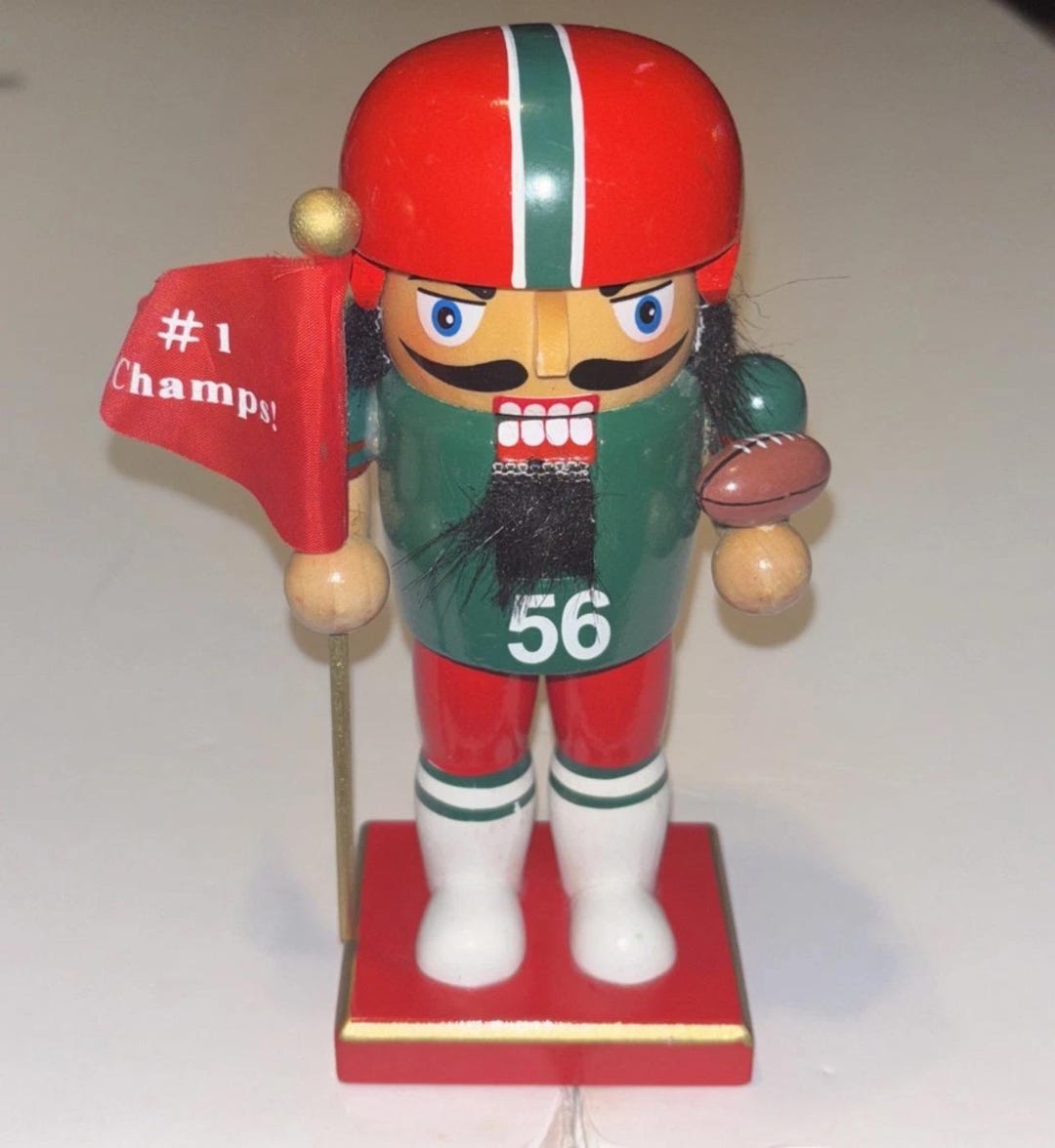 Vintage Football Nutcracker, #1 Champs Flag, Holiday Decor - Etsy