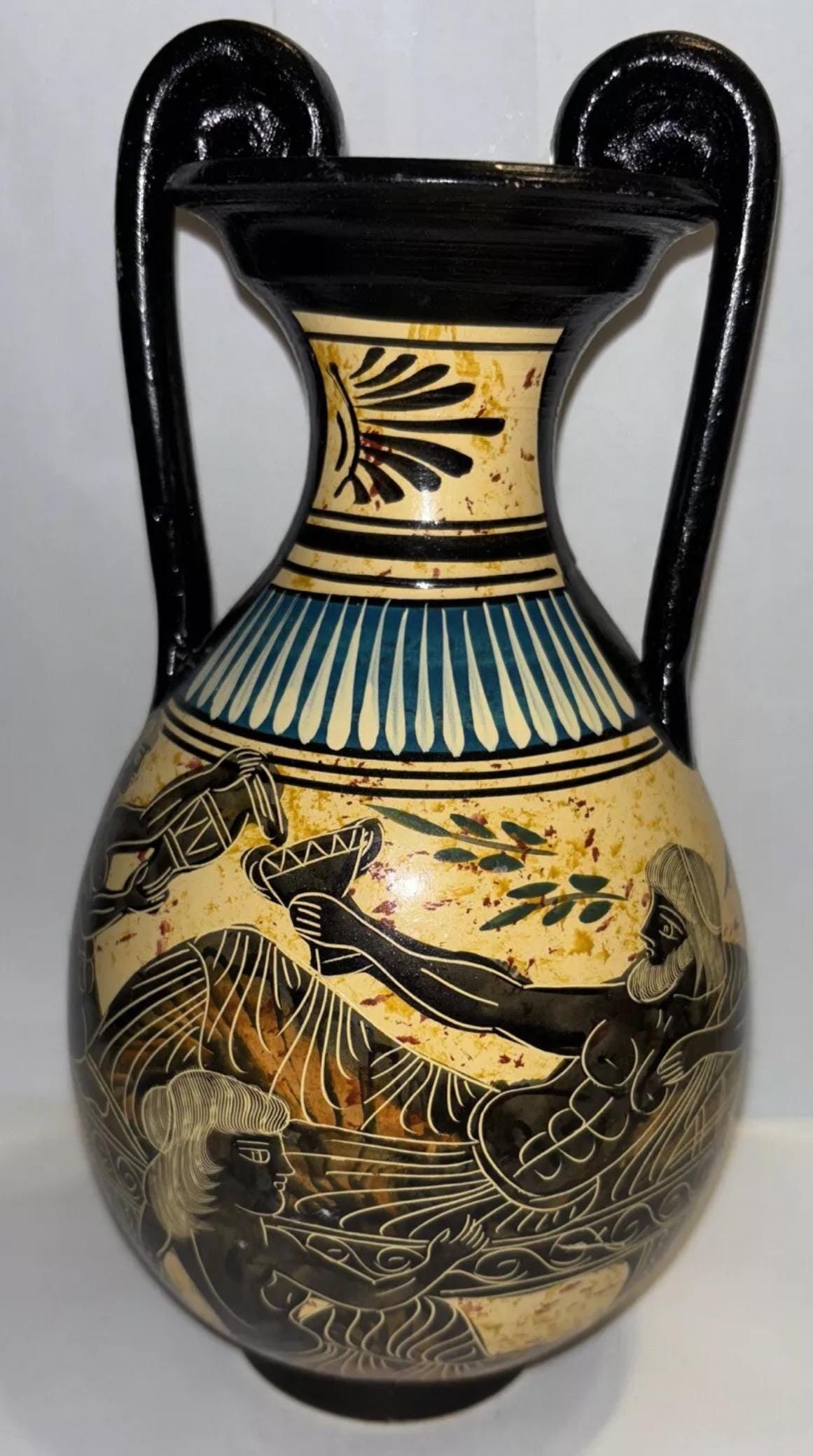 Greek God Dionysus Vase Pot Ancient Greek Ceramic Pottery 9” - Etsy