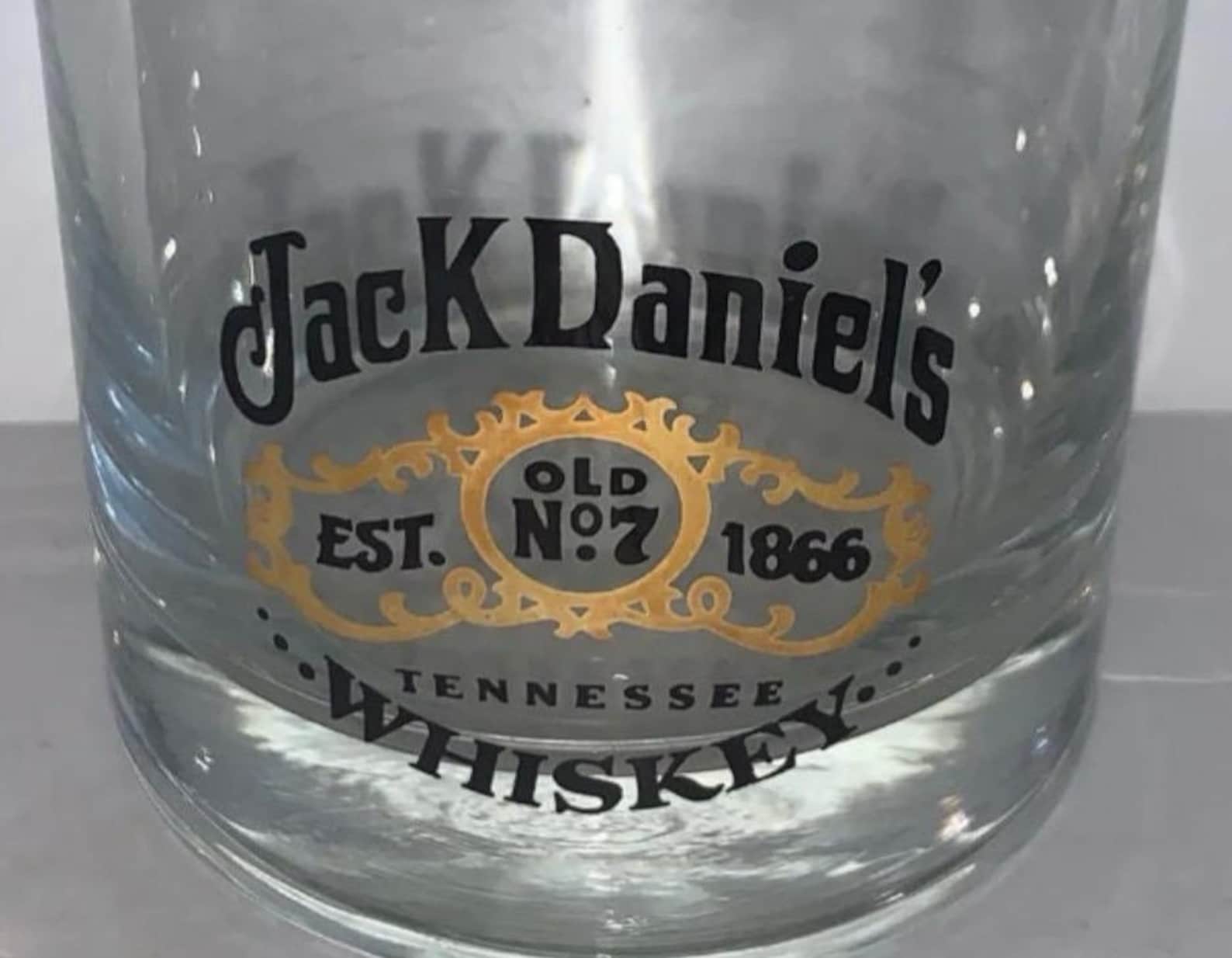 Jack Daniels Tennessee Whiskey Old No 7 Est 1866 Glass Low Ball Rocks ...