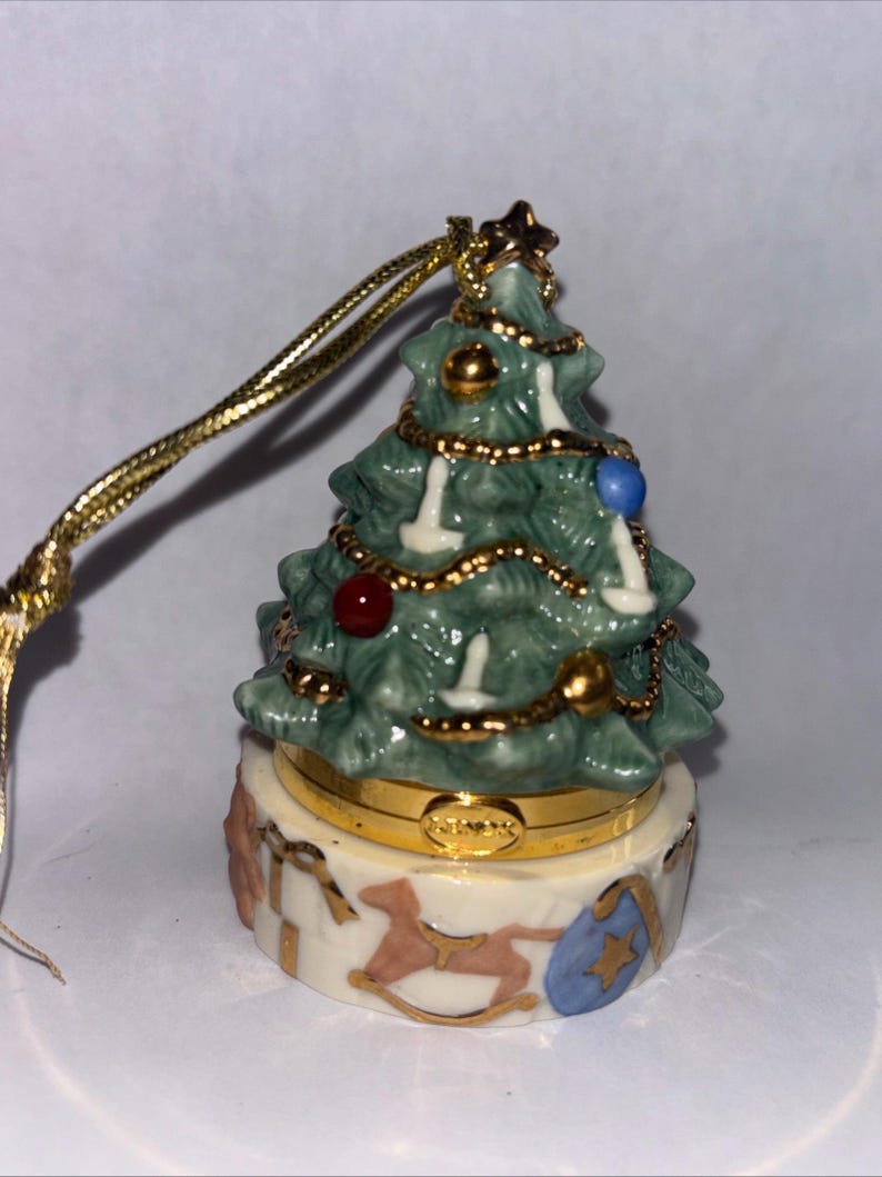 Lenox Hinged Trinket Tree Box Christmas Ornament Treasure Collection 3. ...