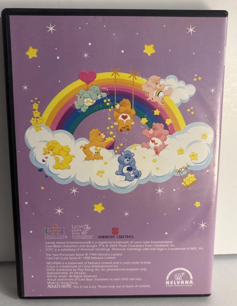 CARE BEARS: Present the Two Princesses and Care Fair Scare DVD - Etsy