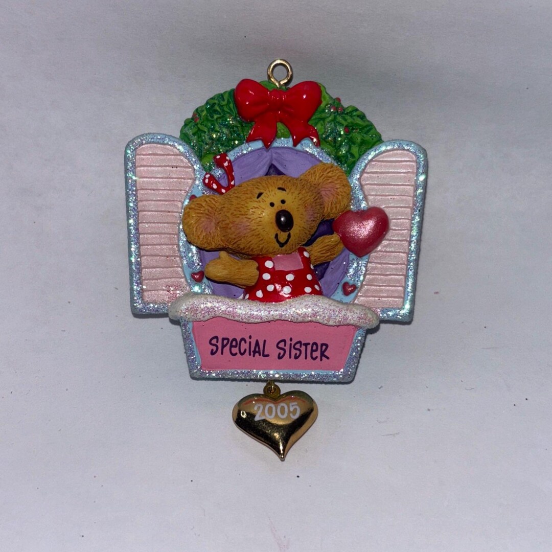 Special Sister Christmas Ornament Double-sided Pink & Blue Koala Bear ...