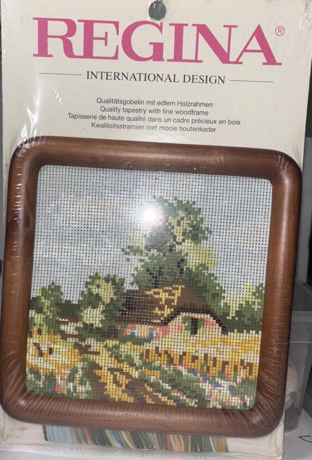 New Vintage Regina 8907 Needlepoint Tapestry Kit Gobelin DMC Wool West ...