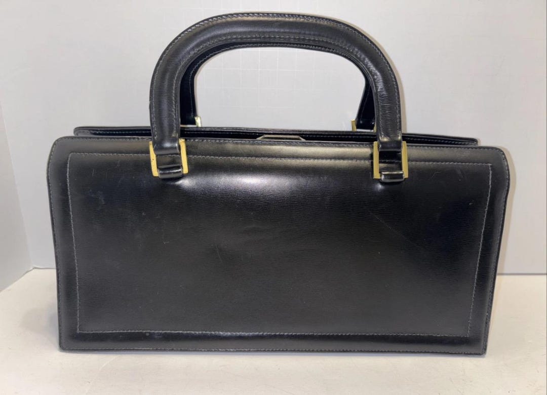 Vintage Mr. Jay Made in Italy Leather Purse Clutch Handbag Black - Etsy