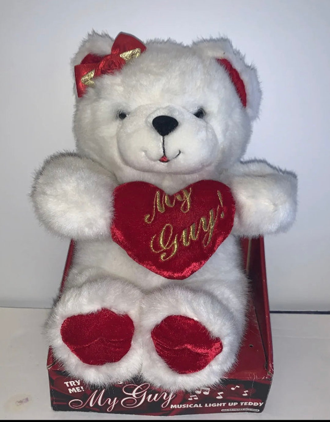 Vintage Dan Dee Valentine’s Musical Plush Sings My Guy Lights up Works ...