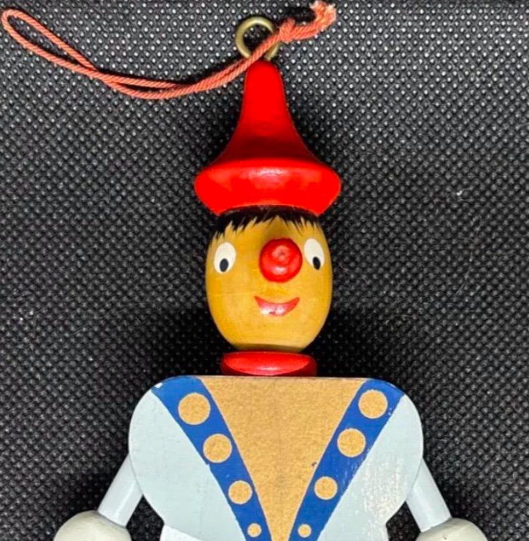 Vintage Blue Wooden Jumping Jack Pull String Toy 8” - Etsy
