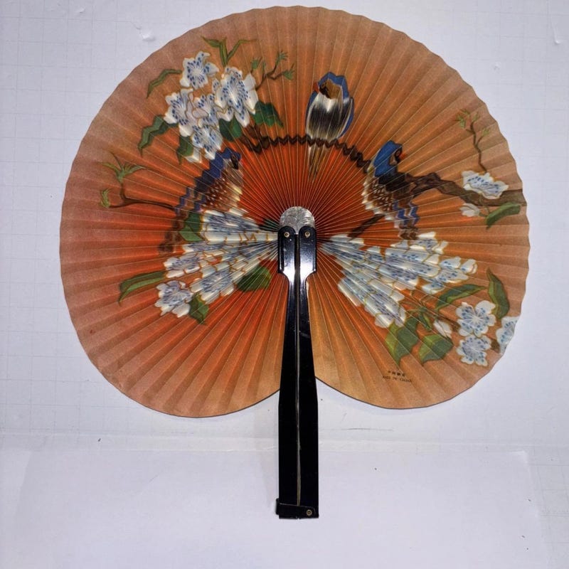Vintage Metal Folding Fan - Etsy