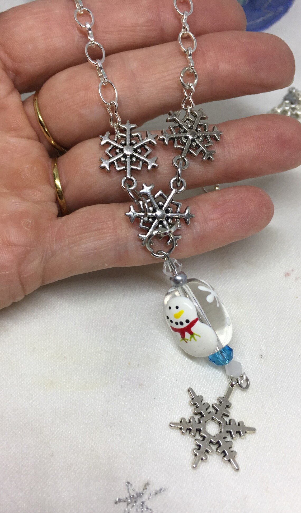 Snowman Necklace, Winter Necklace, Frosty Necklace, Gift for Her ...
