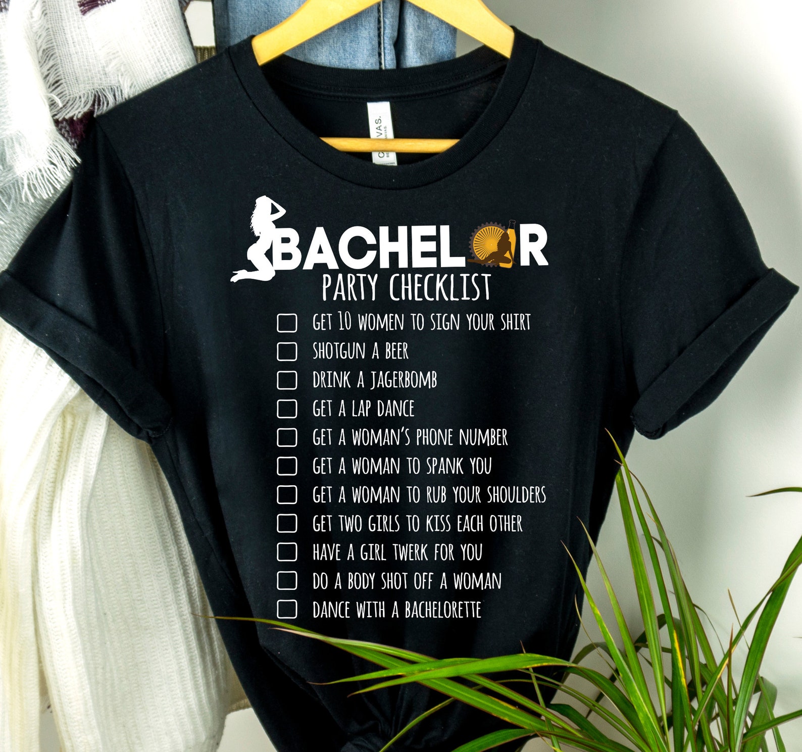 Bachelor Party Checklist T-shirt: Funny Stag Party Gift - Etsy
