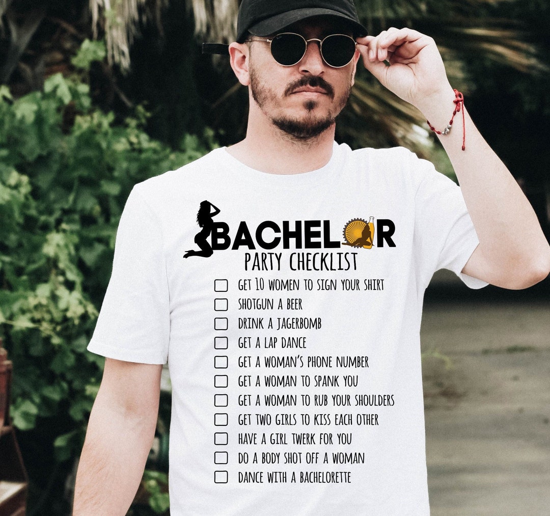 Bachelors Party Checklist Bridal Party Shirts Bachelors Party Tshirt