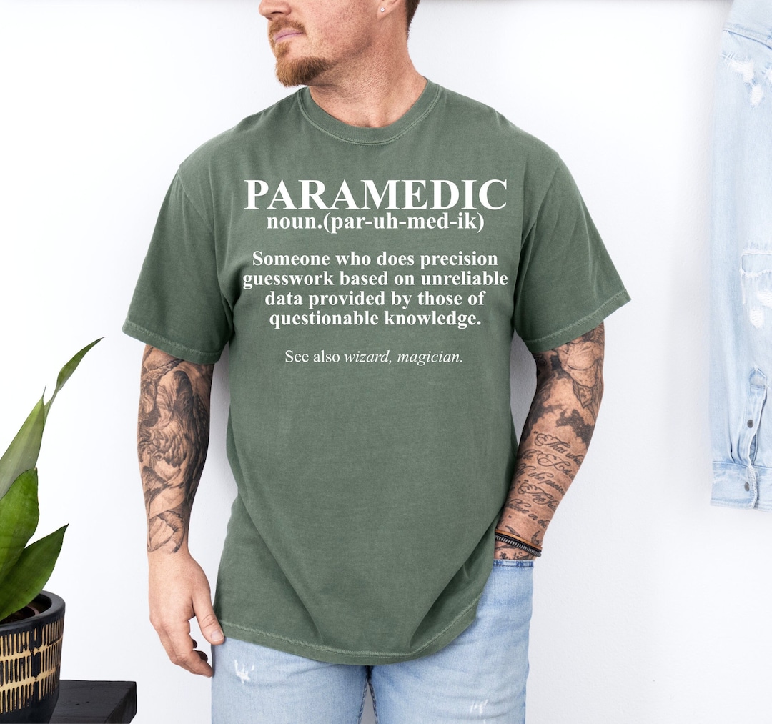 Paramedic Definition Shirt, Definition Shirt, Paramedic Shirt, Doctor ...