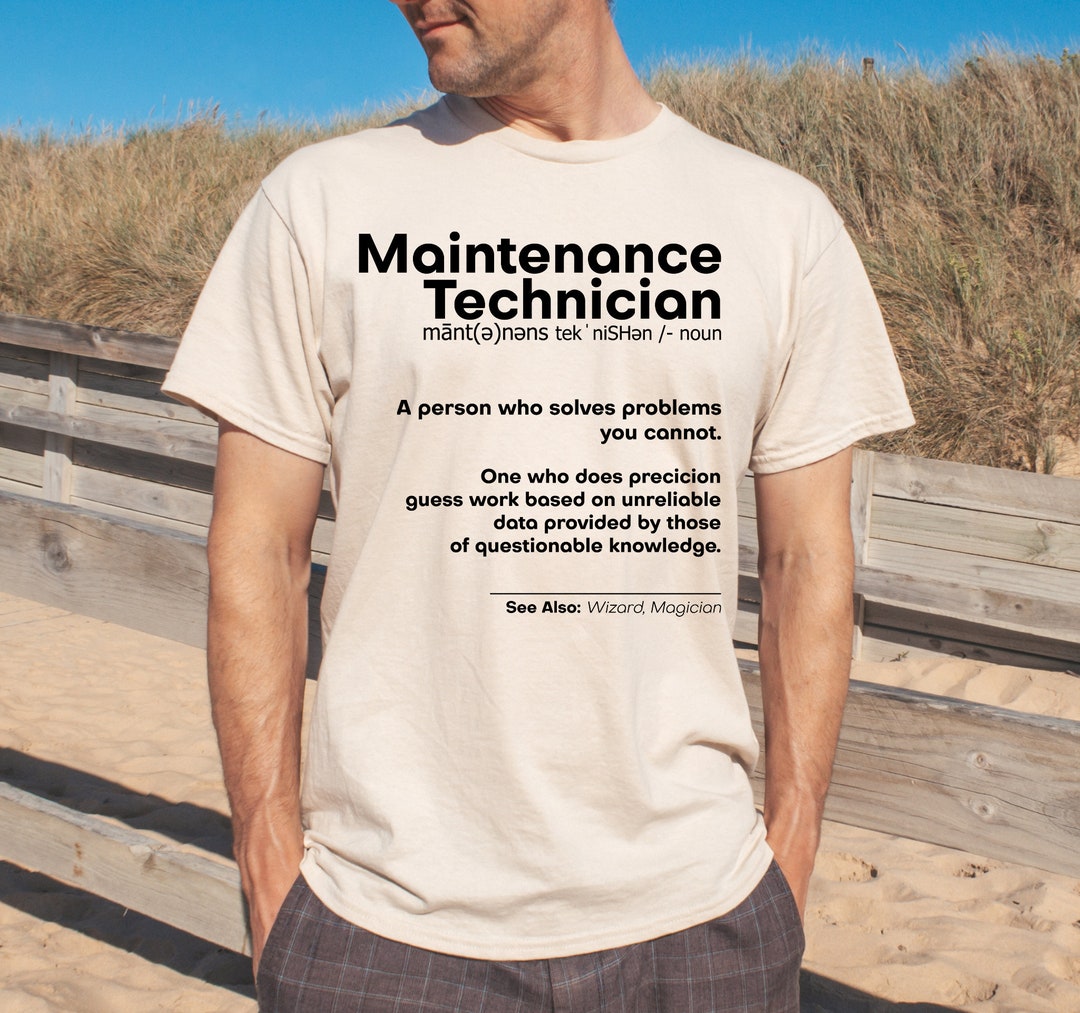 Maintenance Technician Definition Shirt, Funny Repairmen Gift - Etsy