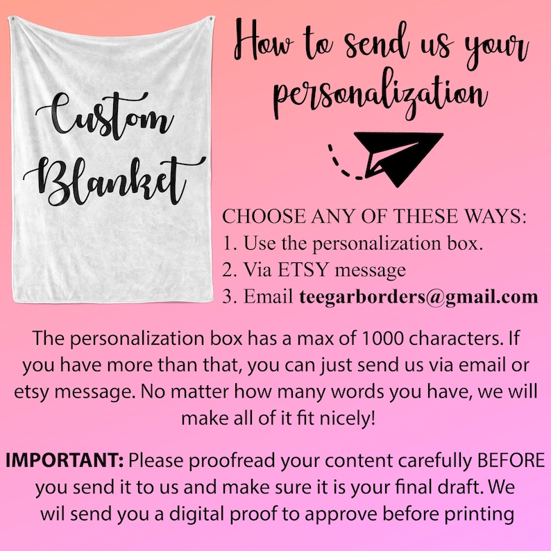Romantic Gifts Personalized Blanket Couple Gift Letter - Etsy