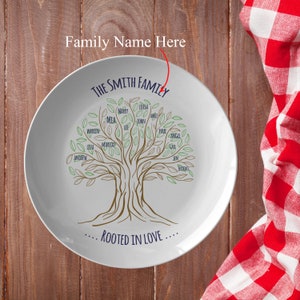 Personalized Family Tree Plate | Custom Name Plate | Birthday Gift ...