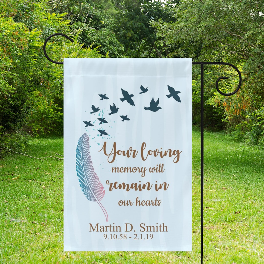 Personalized Memorial Garden Flag: Custom Photo Sympathy Gift - Etsy