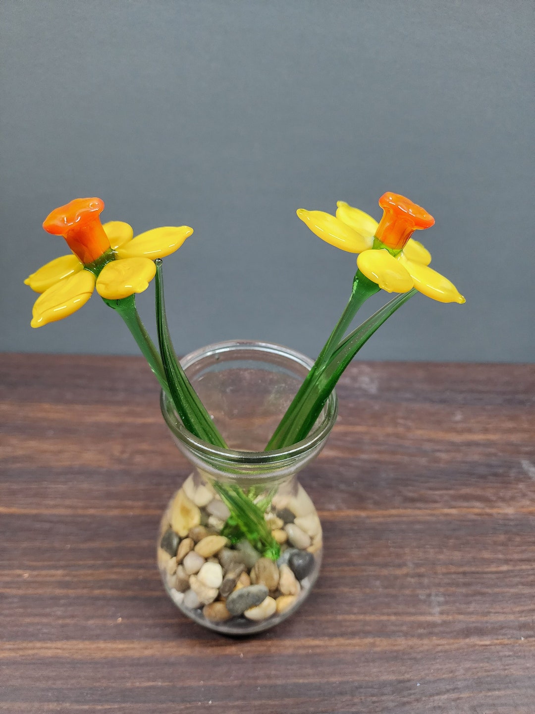 Hand Made Yellow Glass Daffodil Hand Made in Ukraine Murano Quality ...