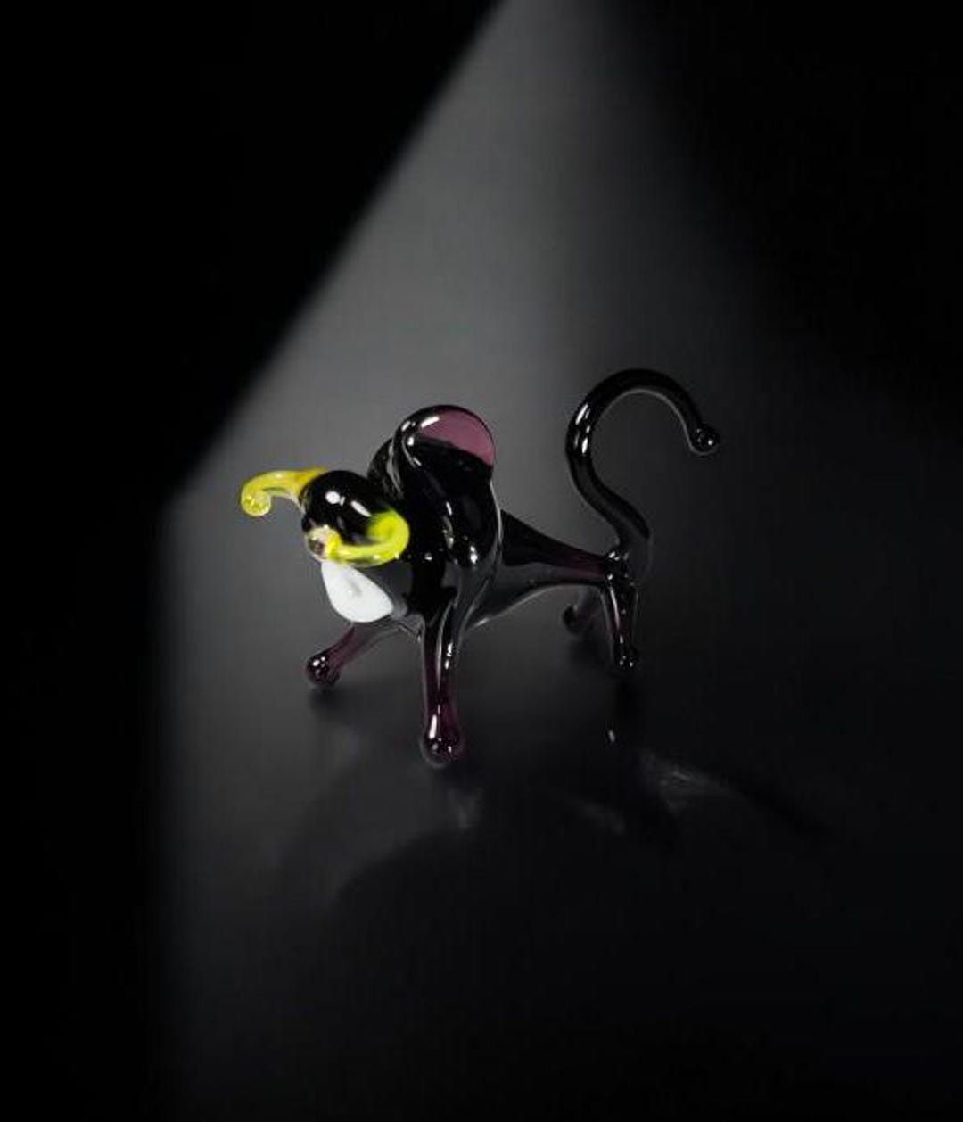 Black Bull Figurine, Mini Glass Murano Quality Lampworking Glass ...