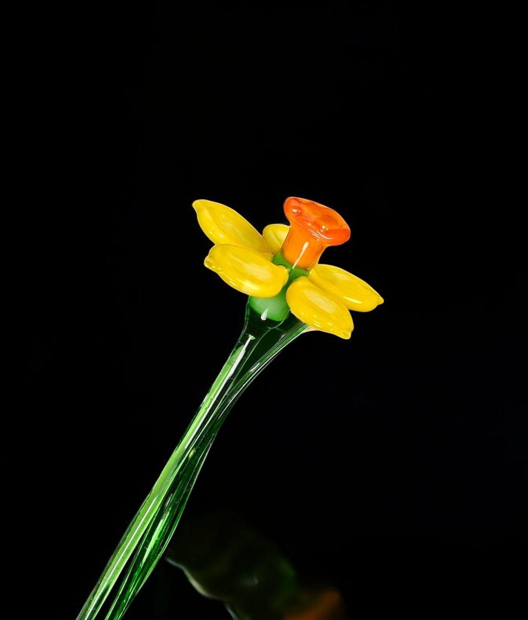 Yellow Glass Daffodil, Handcrafted Glass Flower, Hand Made in Ukraine ...