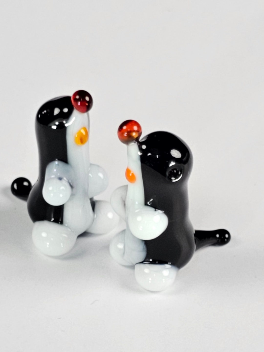 Mini Glass Mole Figurine, Black Mole, Murano Quality Lampworking Glass ...