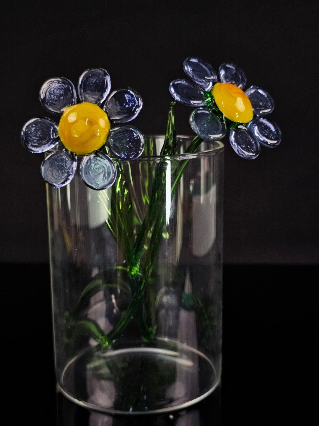 Lavender Glass Daisy Flower Hand Made in Ukraine Murano Quality ...