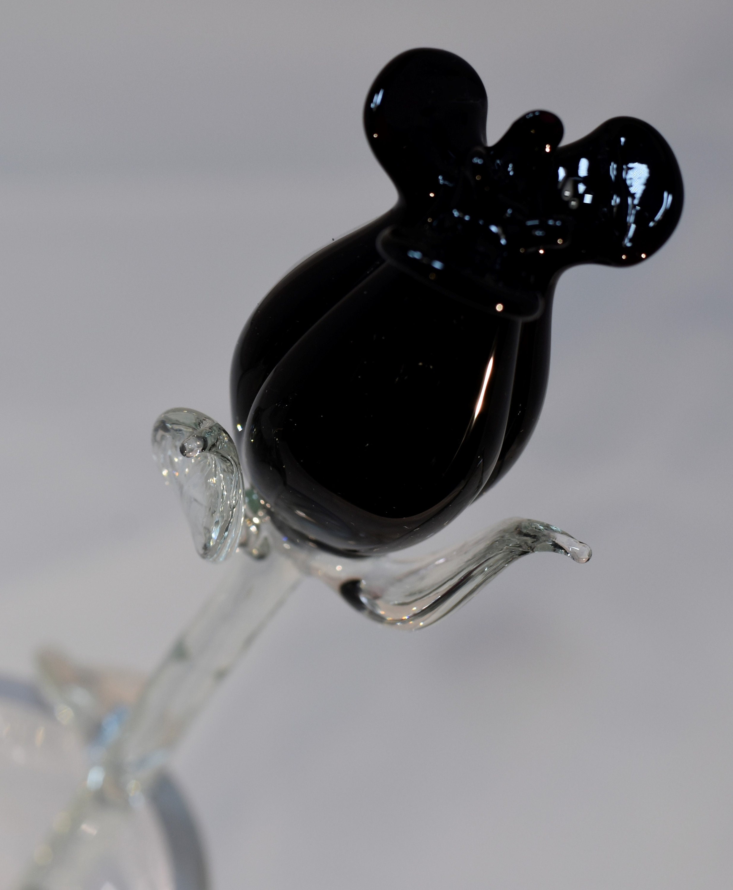 Long Stem Glass Rose Black Single Rose Handmade Flower | Etsy