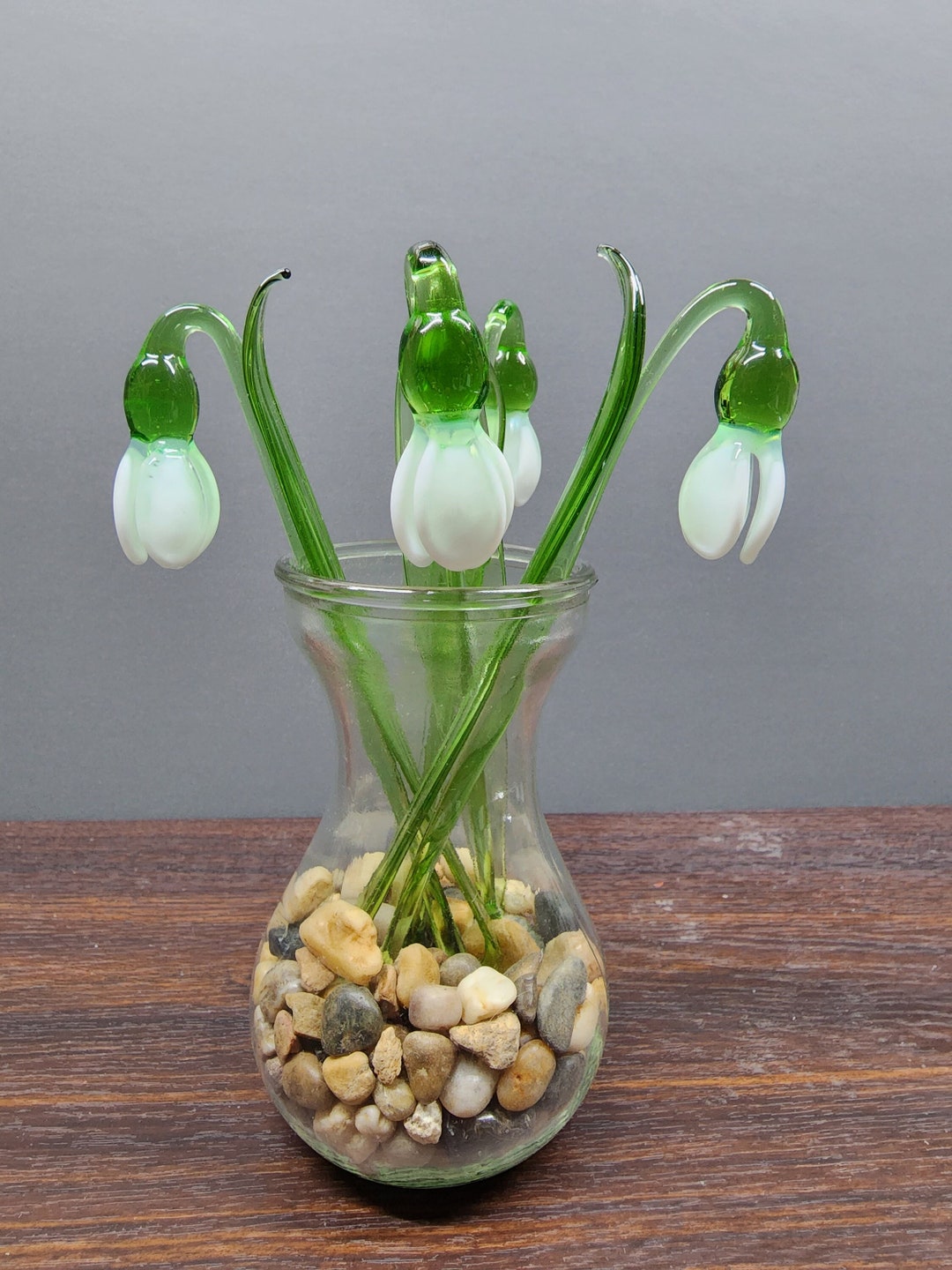 Glass Snowdrop White Snowdrop Short Stem Snowdrop Hand Made Glass ...